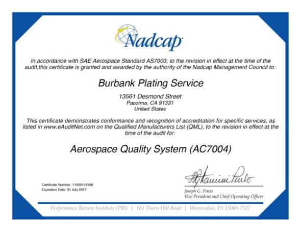 Burbank Plating - Zinc and Cadmium plating services